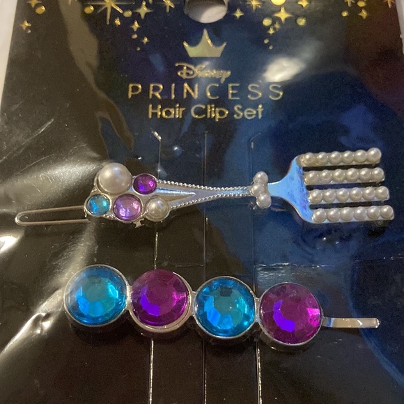 Disney | Accessories | Disney Princess Hair Clip Set Ariel The Little ...